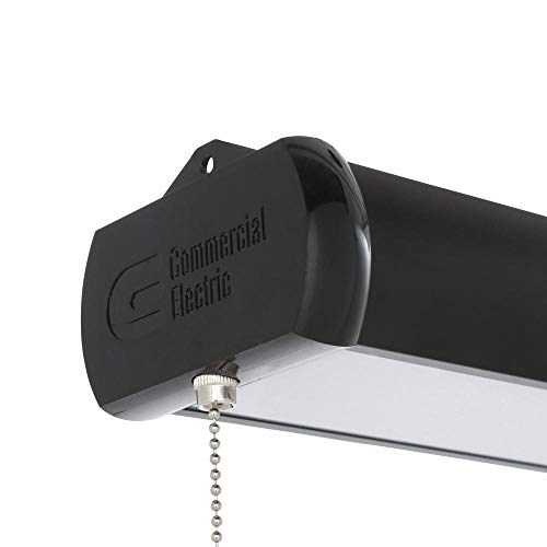 Commercial Electric 3 ft. LED Black Shop Light