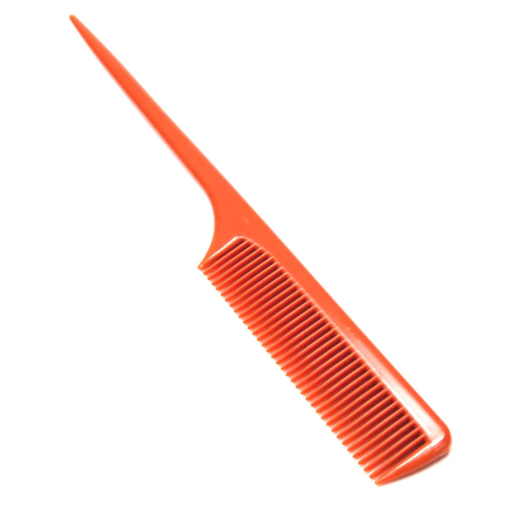 LUXXII (4 Pack) 9.25" Sturdy Rat Tail Comb Fine-tooth Hair Comb with Thin and Long Handle (Black and Brown)