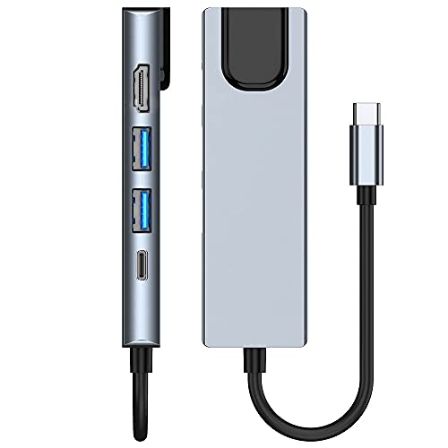 USB C Hub Type-C 3.1 to 4K HDMI-Compatible RJ45 USB SD/TF Card Reader PD Fast Charge 8-in-1 USB Dock