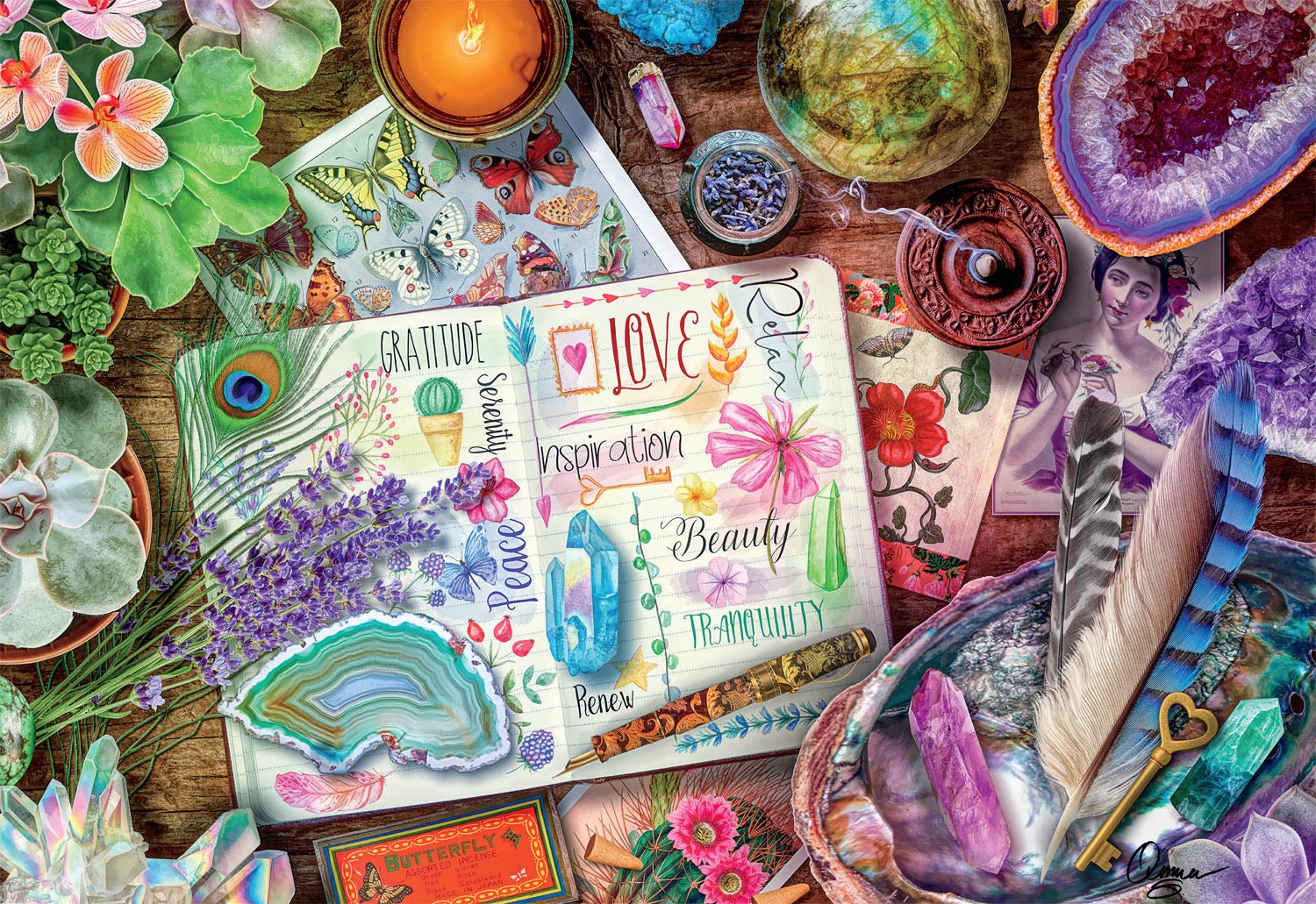 Buffalo Games - Aimee Stewart - Happy Vibes - 2000 Piece Jigsaw Puzzle for Adults Challenging Puzzle Perfect for Game Nights - 2000 Piece Finished Size is 38.50 x 26.50
