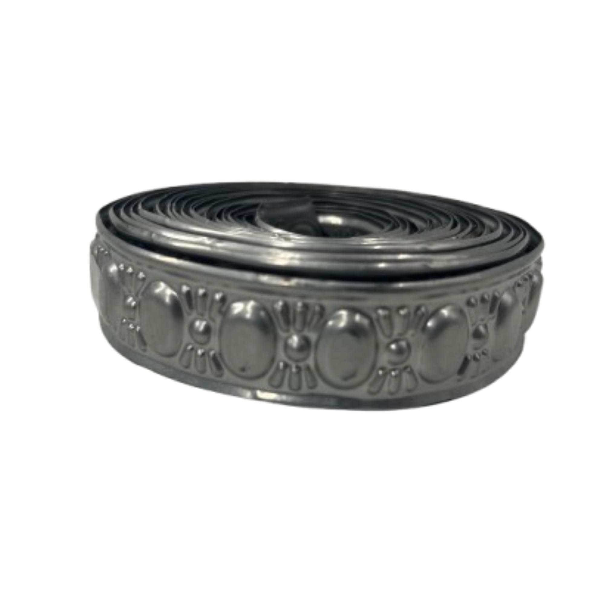 CraftyCrocodile Metal Ribbon for Decor Craft - Decorative Silver Trim for Crafting - 0.8", 3 Yards Long
