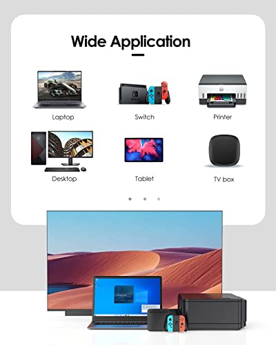 LENTION USB 3.0 Type A to Gigabit Ethernet Adapter, USB A to 1000M RJ45 Wired LAN Network Connector Compatible with Nintendo Switch, Mac OS, Windows, Linux, Stable Driver Certified (CB-HU404GE, Black)