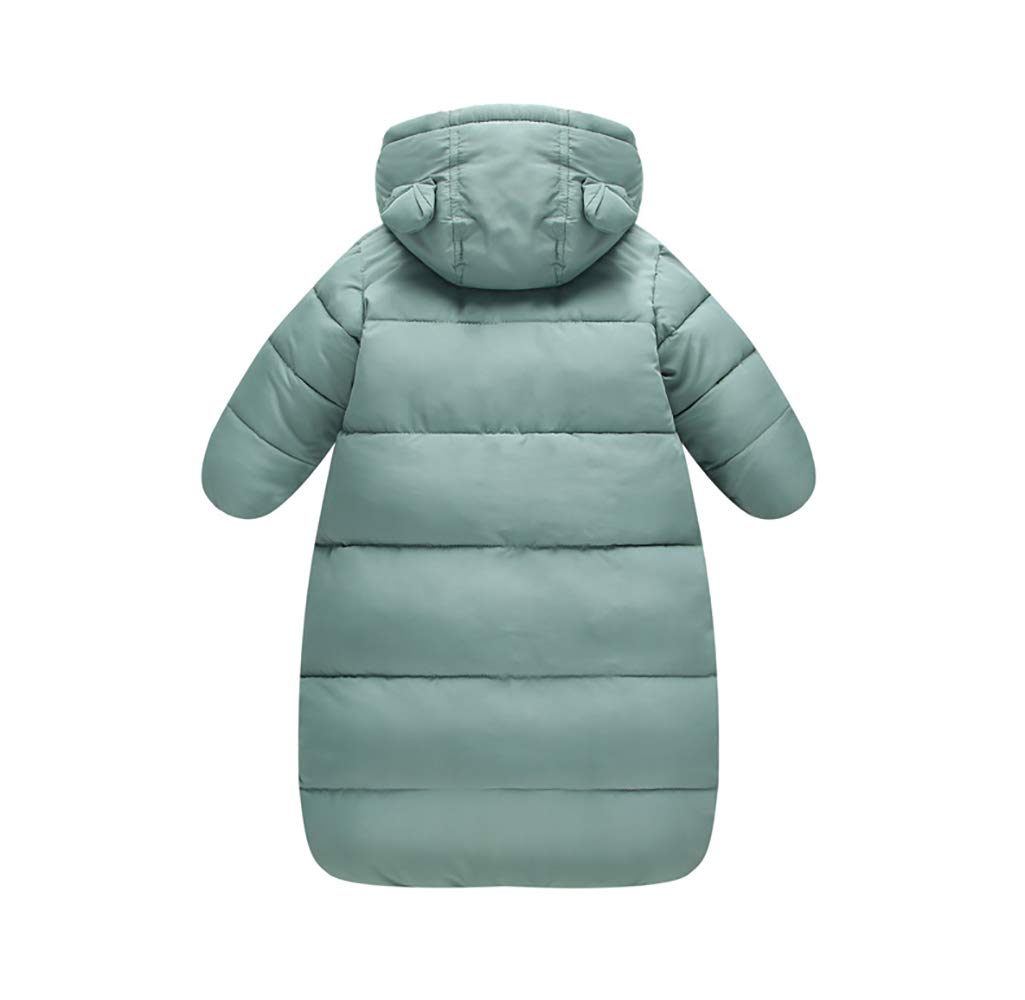 EsTong Baby Sleeping Bag Newborn Hooded Pram Bag Girls Boys Snowsuit Bunting Green L