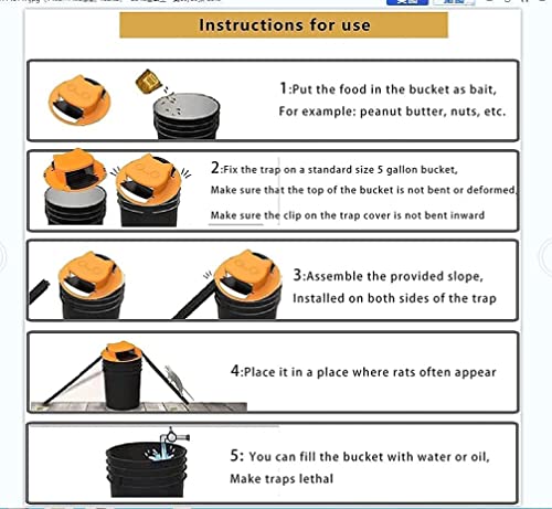 3 Packs Mouse Trap Bucket Lid Mouse Traps Indoor for Home Mice Traps for House Indoor Rat Traps Indoor Humane Mouse Traps Indoor for Home Rat Trap Indoor No See Kill