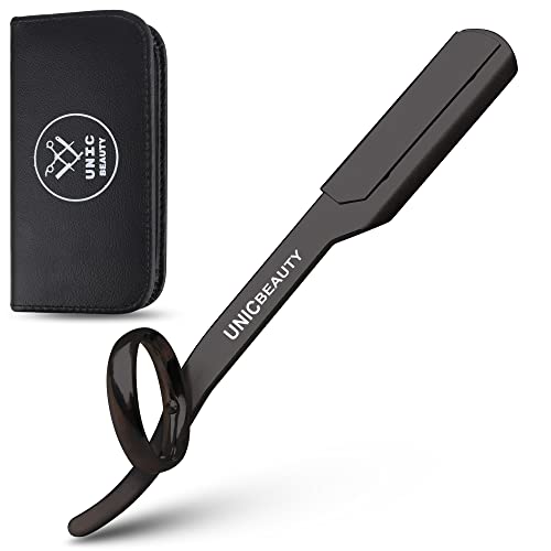 Straight Razors for Men - Professional Barber Razor for Close Shave with Premium Quality Edge, Blades Pack & Maintenance kit included with Pouch
