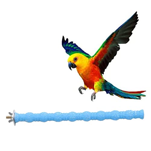 Litewoo Bird Perch Paw Beak Grinding Stick Grit Stand for Parrot Budgies Parakeet Cockatiels Conure Finch Random Colorďź9.84inch/25cmďź