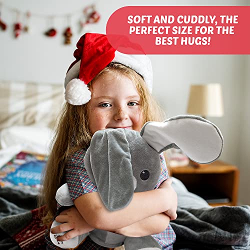 Bundaloo Plush Peek-A-Boo Bunny Animated Singing Play Along Stuffed Animal for Kids - Plays Games and Sings Songs (Peek-A-Boo Bunny)