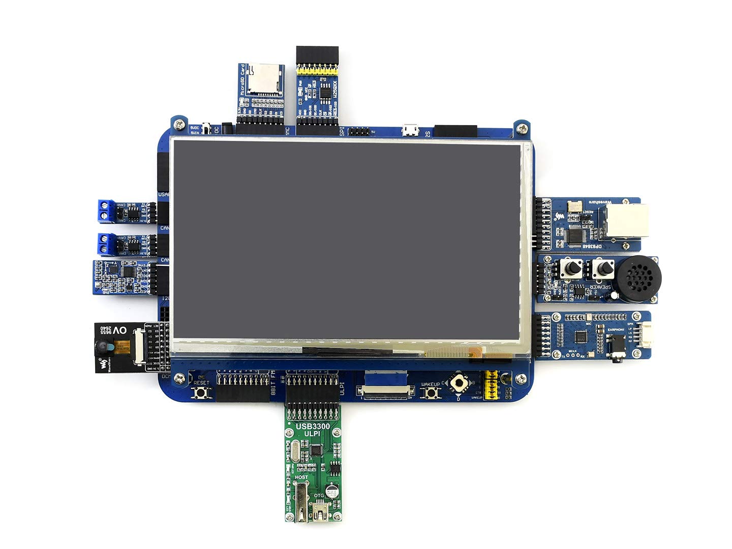 Waveshare OpenH743I-C Package B with 7inch Capacitive Touch LCD (F) The STM32 Development Board Designed for The STM32H743IIT6 Microcontroller