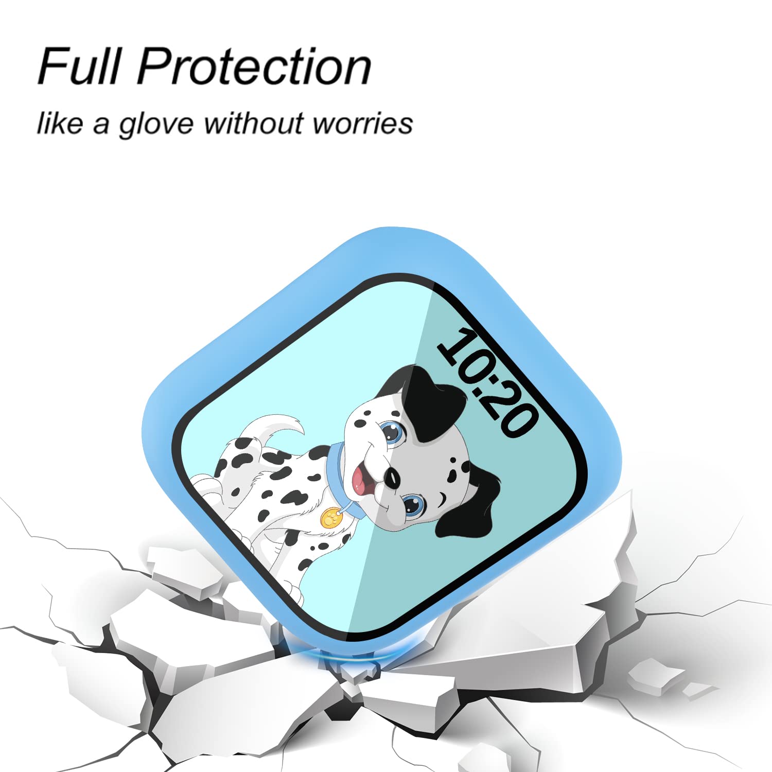 3PCS BENPNIU Hard PC Case Compatible with Gabb Watch Screen Protector, Full Coverage Ultra-Thin HD Bumper Protective Case for Gabb Wireless Kids Watch 2/1, Blue/Pink/Black