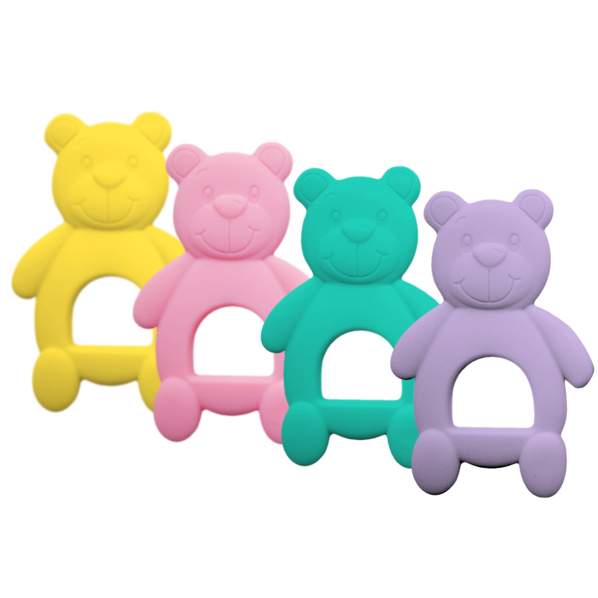 CHILLAX Teether Toys - Soothing Baby Teething Relief Toys, Helps Relieve Gum Pain - Soft, Easy-to-Grip, Non-BPA Silicone Teethers for Babies - Dishwasher-Safe - Shower Gifts for Infants 3+ Months Old