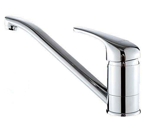 Bathtub Faucet Classic Swivel Brass Single Handle Mixer Kitchen Sink Faucet Cold and Hot Water Tap, Chrome Finish