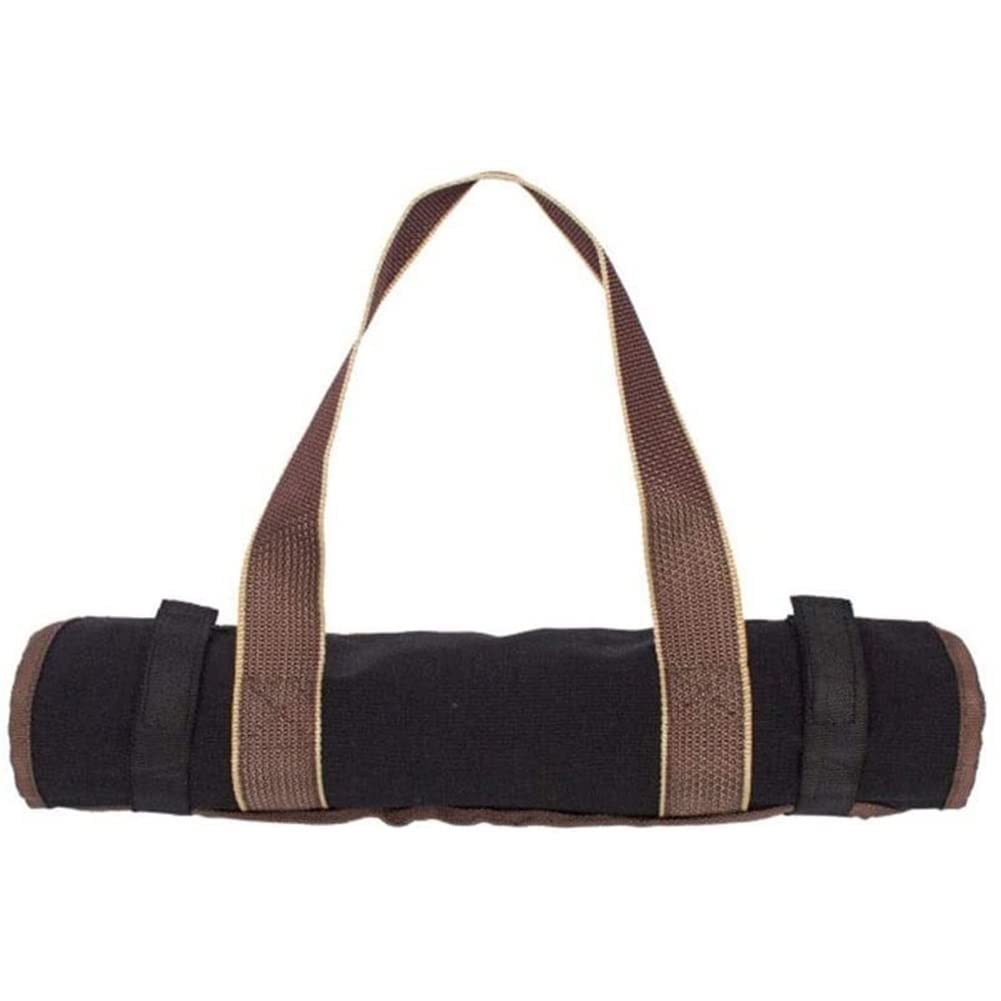 Dehydrator Fireplace Carrier Waxed Canvas Fire Place Sturdy Wood Carring Bag, with Handles Security Strap for Camping Indoor Firewood Logs, Black