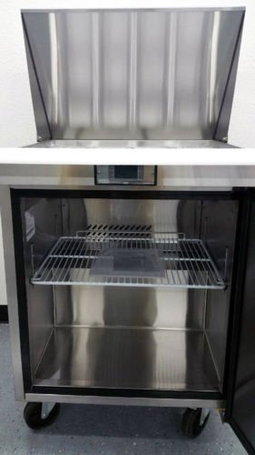 27.5" Commercial Stainless Steel Refrigerated Sandwich Salad Prep Table - All Pans and Cutting Board Included!