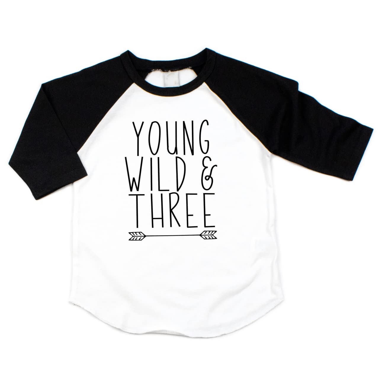 Bump and Beyond Designs Boy Third Birthday Shirt Three Year Old Birthday Boy Raglan (Black 4T)