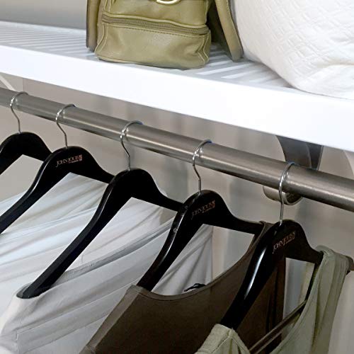 John Louis Home 12 in. Deep Solid Wood Closet Organizer, Woodcrest White