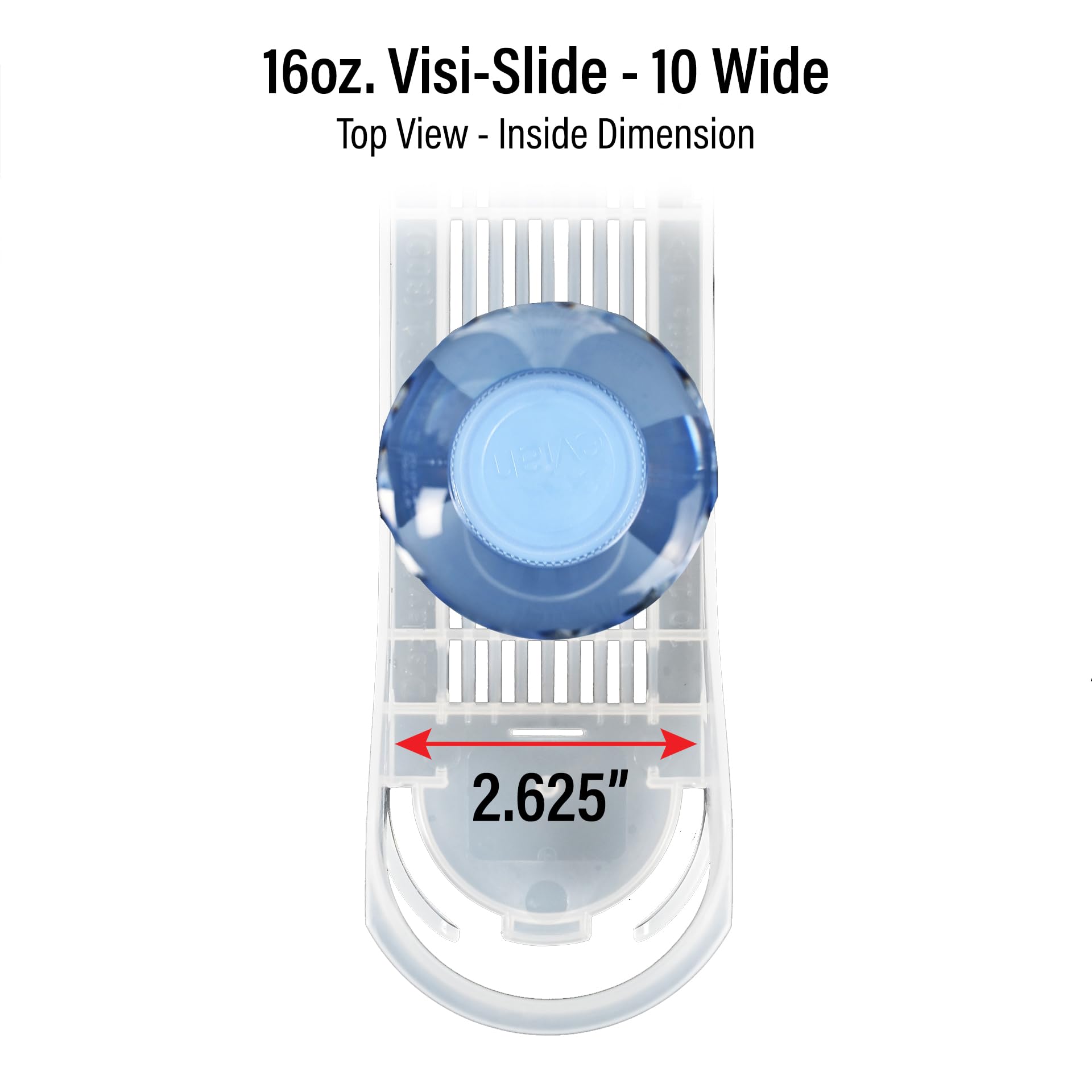 Visi-Slide 14/16oz Soda Beverage Dispenser - Gravity Fed Glide for Angled Shelves for Coolers, Commercial Refrigerators, Cold Vaults (Pack of 2)Drink Dispenser and Organizer for Cans, Bottles and More