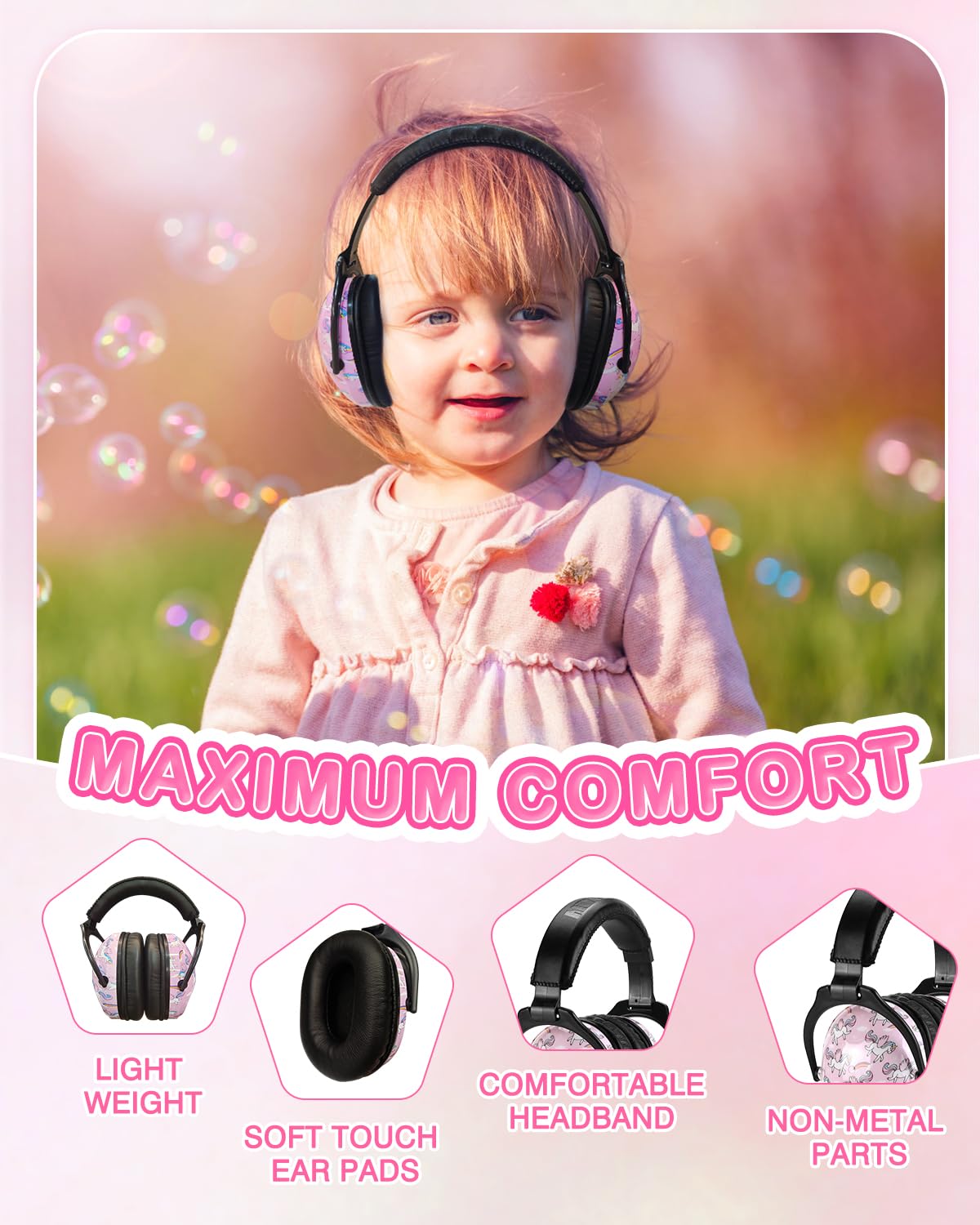 ZOHAN EM030 [Upgraded] Kids Hearing Protection Safety Earmuffs | Adjustable Ear Defenders Fit for Toddlers, Children and Young Teens