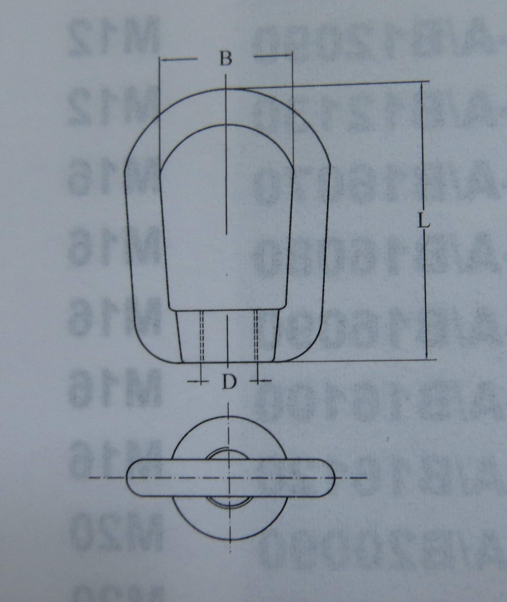 US STAINLESS Stainless Steel 316 Type 804 US Shape Lifting Eye Nut 1/4" UNC Marine Grade Pitch of 20