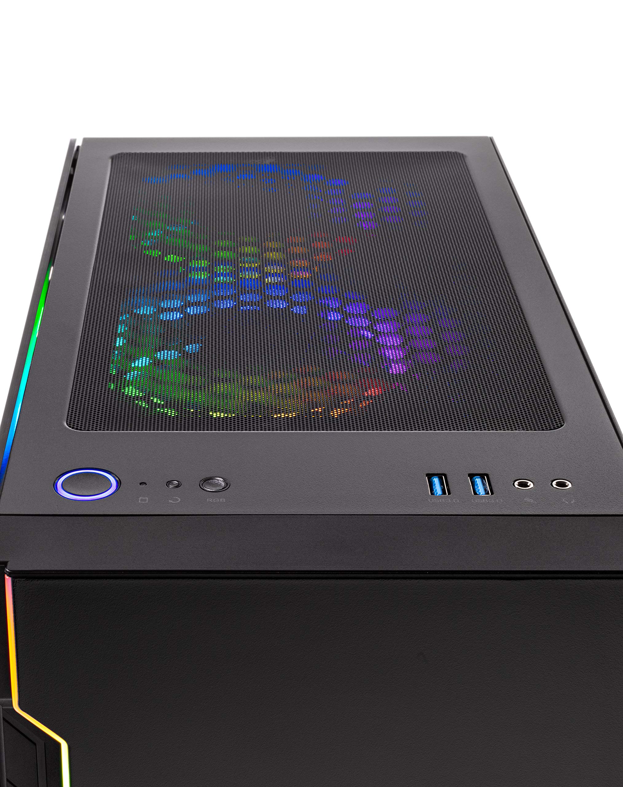 Skytech Shadow 3.0 Gaming PC Desktop - AMD Ryzen 5 3600 3.6GHz, RTX 3060 Ti 8GB GDDR6, 16GB DDR4 3000, 1TB NVMe SSD, 600W Gold PSU, AC WiFi, Windows 10 Home 64-bit