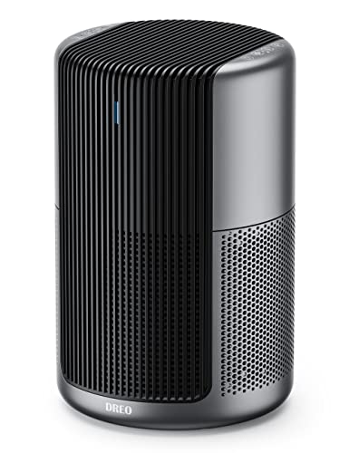 Dreo Air Purifiers Macro Pro, True HEPA Filter, Up to 1358ft² Coverage, 20dB Low Noise, PM2.5 Sensor, 6 Modes, 360 Filtration Cleaner Remove 99.985% Dust Smoke Pollen, Black