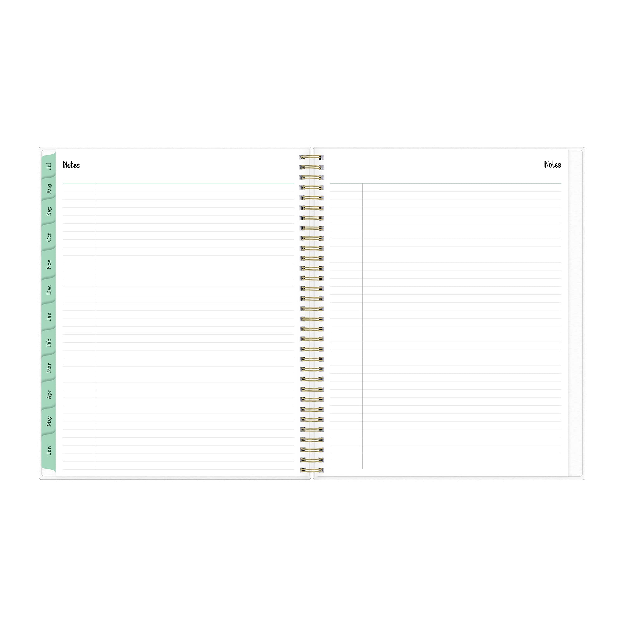 2023-2024 Blue Sky™ Laurel Frosted Polypropylene Weekly/Monthly Academic Planner, 8-1/2" x 11", Mint Green, July 2023 to