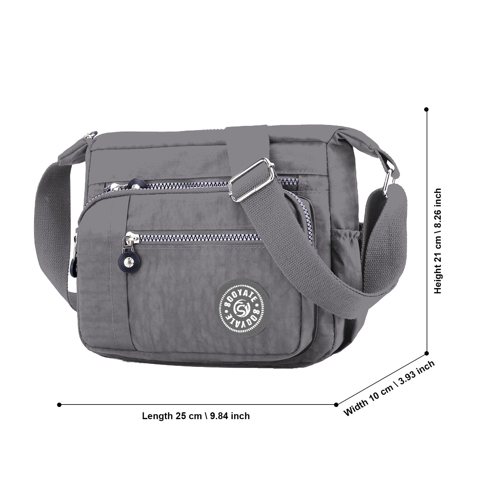 Hoaidon Women's Shoulder Purse Nylon Waterproof Lightweight Pocketbooks Crossbody Handbags