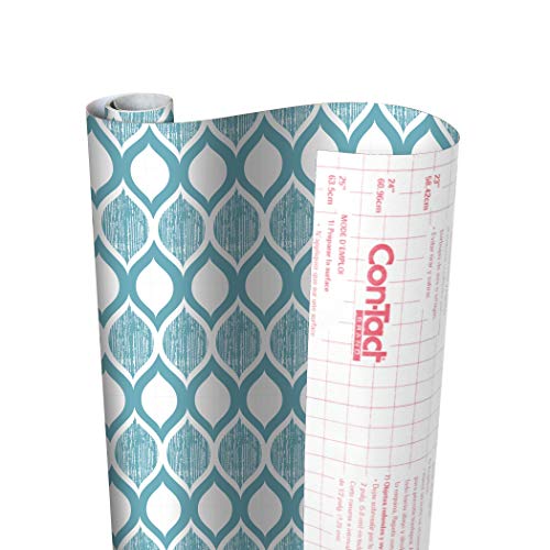 Con-Tact Brand - 09F-C9A3U3-12 Creative Covering Self-Adhesive Vinyl Drawer and Shelf Liner, 18" x 9', Savoy Blue