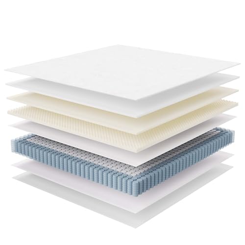 Modway MOD-7090-WHI Jenna 12" Innerspring and Foam King Mattress, White