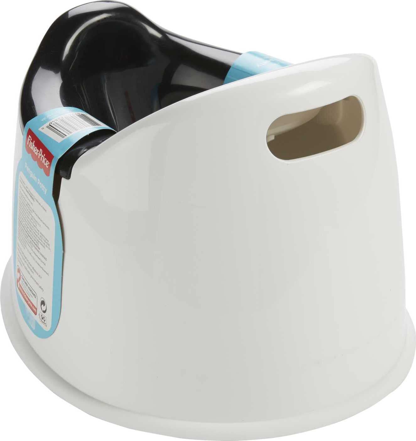 Fisher-Price Toddler Toilet Penguin Potty Training Seat, Portable Chair with Handles for Kids and Removable Bowl