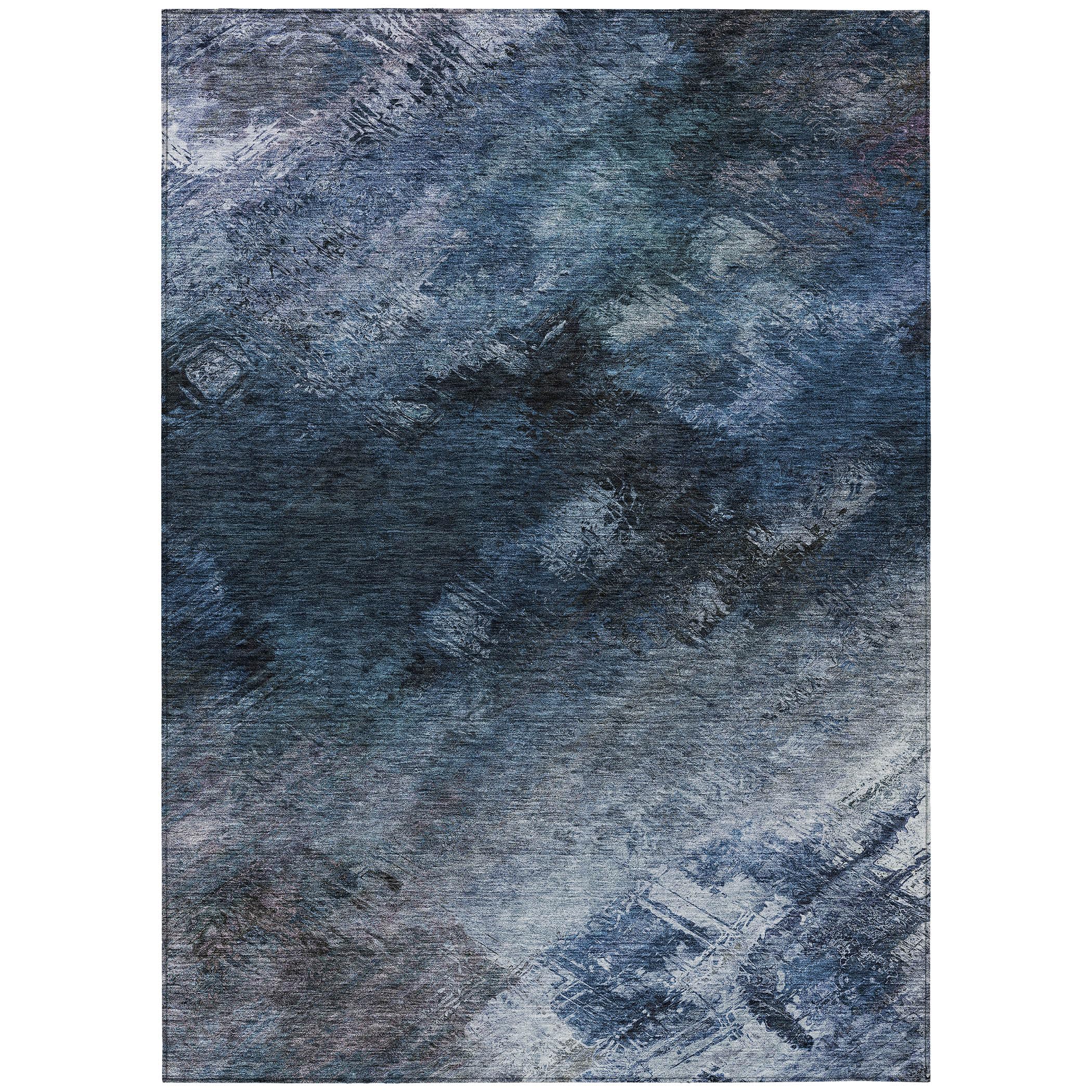 Addison Rugs Chantille ACN590 Blue 8' x 10' Indoor Outdoor Area Rug, Easy Clean, Machine Washable, Non Shedding, Bedroom, Living Room, Dining Room, Kitchen, Patio Rug