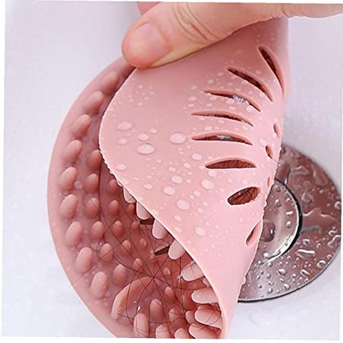 Ruluti 2pc Sink Sewer Filter Silicone Floor Drain Strainer Water Hair Stopper Bath Catcher Shower Cover Kitchen Bathroom Anti Clogging