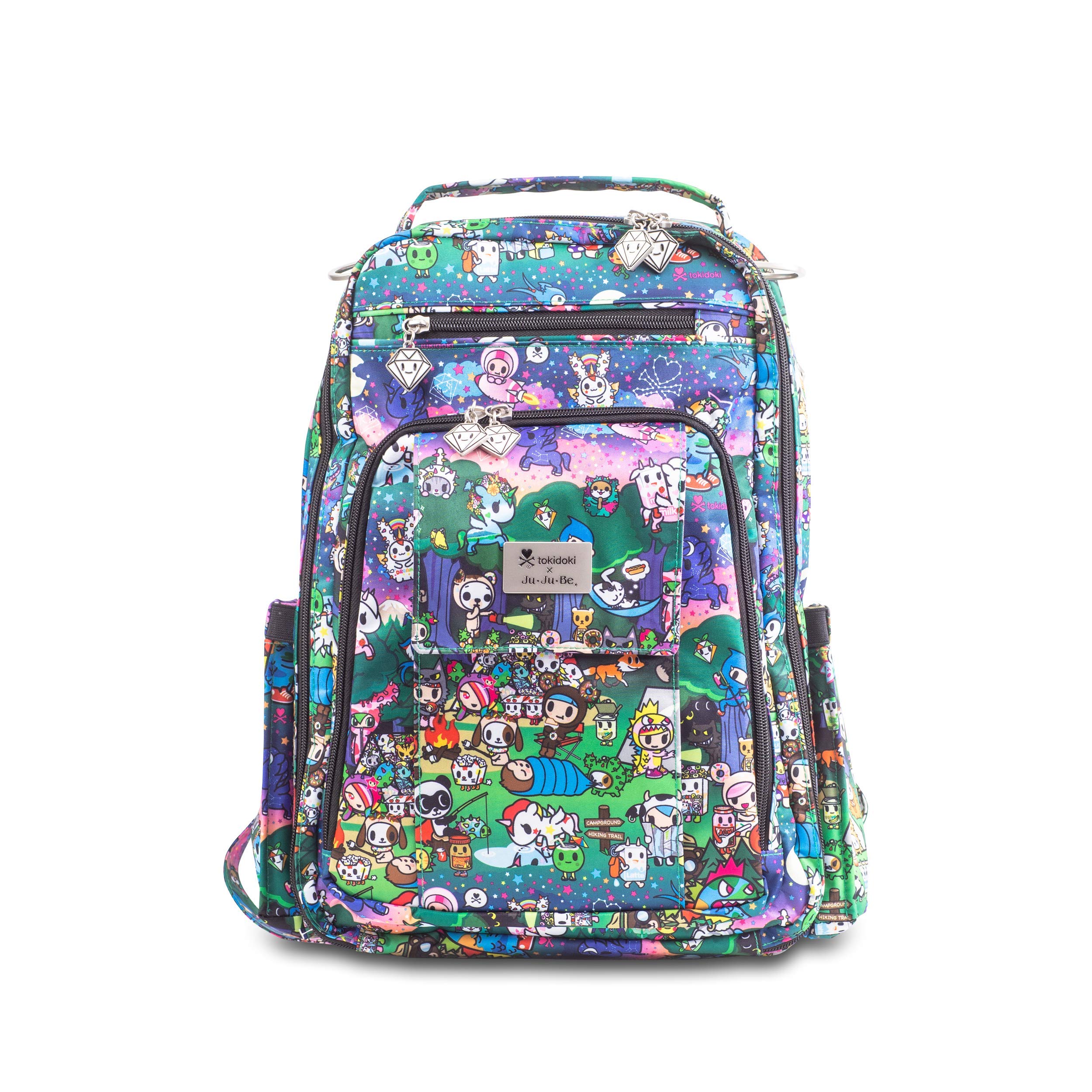 JuJuBe Be Right Back Unisex Travel Backpack, Diaper Bag with Memory Foam Changing Pad, Be Fashionably Organized Anywhere