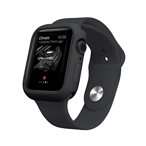 Hontao Ultra Thin Soft TPU Shockproof Bumper Case for iWatch Apple Watch Series SE 6/5/4 Black 44mm
