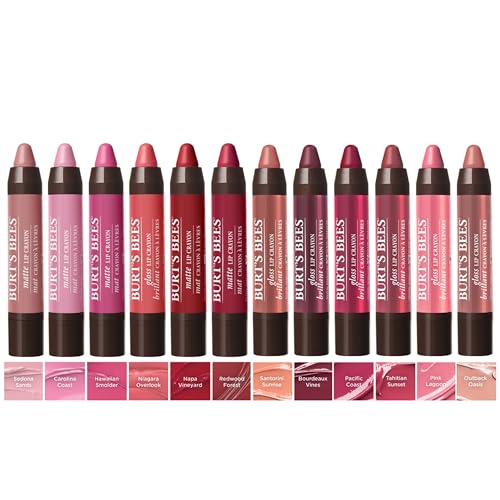 Burt's Bees 100% Natural Origin Moisturizing Matte Lip Crayon, Carolina Coast - 1 Crayon