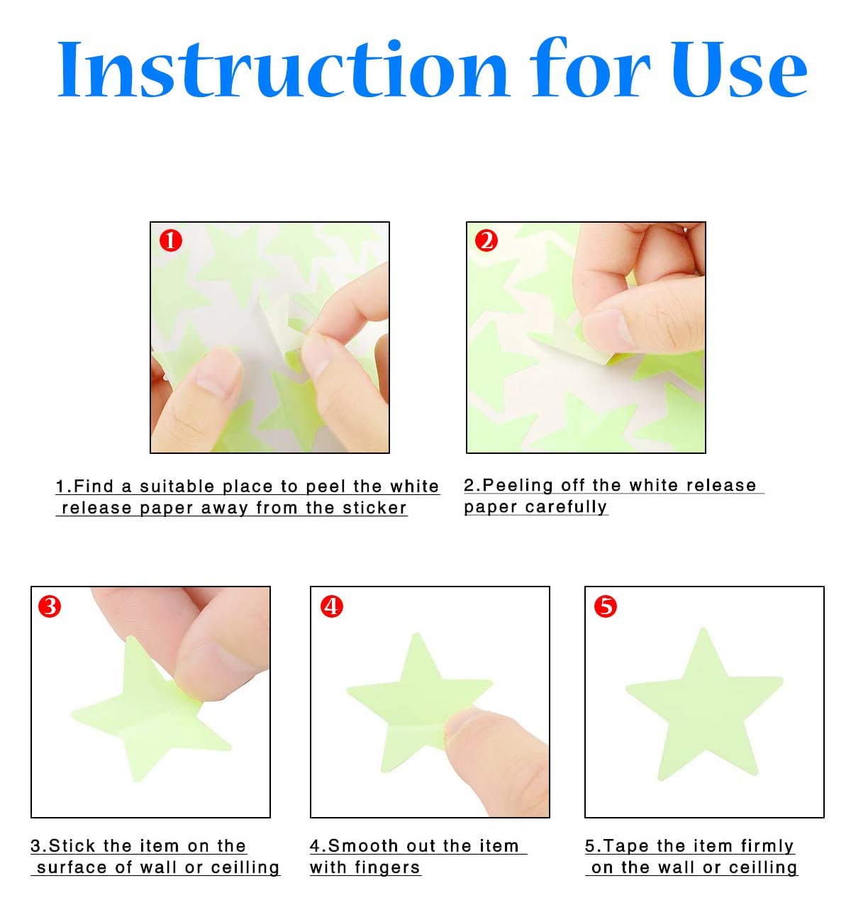 Glow in The Dark Stars Stickers for Ceiling and Wall, 216 Pcs Glowing Stars for Ceiling,Star Wall Decals for Kids Baby Room Birthday Gift