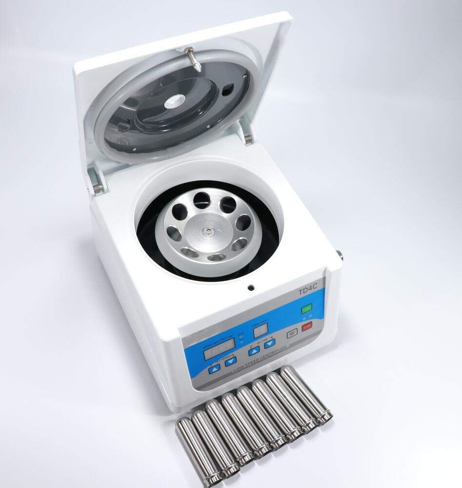 PRP Centrifuge - DEJUN 4000rpm Lab Benchtop Centrifuges with Aluminum Alloy Rotor 8 x 10/15ml and Digital Display Laboratory Low Speed Desktop Centrifugal Machine