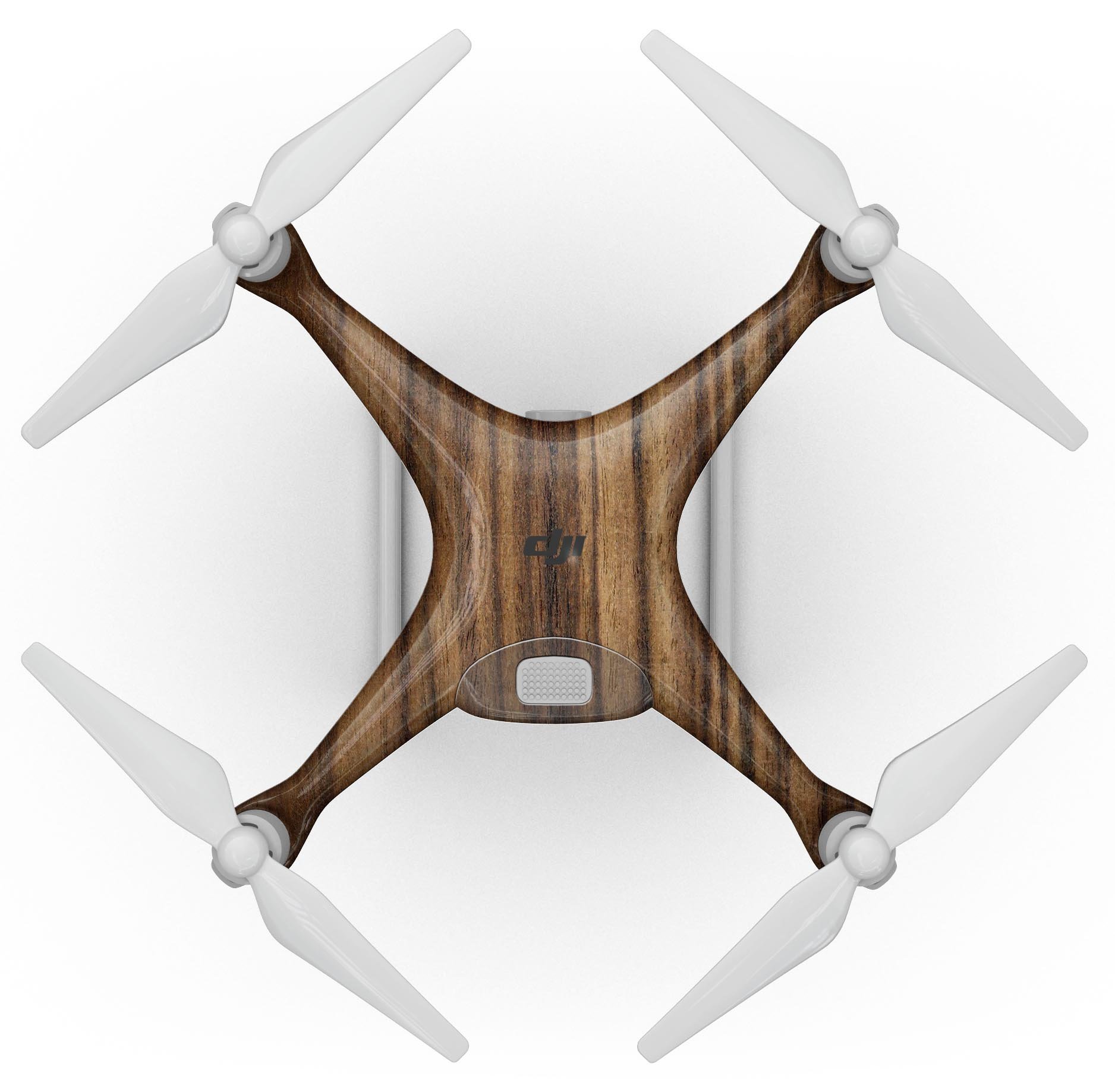 Design Skinz Design Skinz Bright Ebony Woodgrain Full-Body Wrap Decal Skin-Kit Compatible with The Drone DJI Phantom 4 Pro