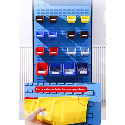 AERCANA Shop Stackable Organizer Bins Parts Bin Shelf Storage Bin Garage storage bins(Blue,Pack of 6)
