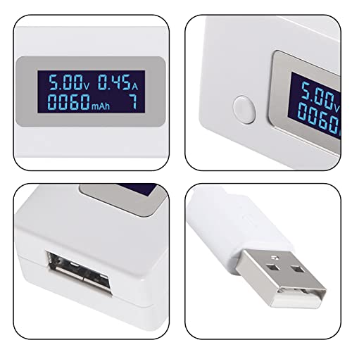 ACEIRMC 3pcs USB Volatage/Amps Power Meter, Tester Multimeter Test Speed of Charger, Cables, Computer, Power Bank (USB White)