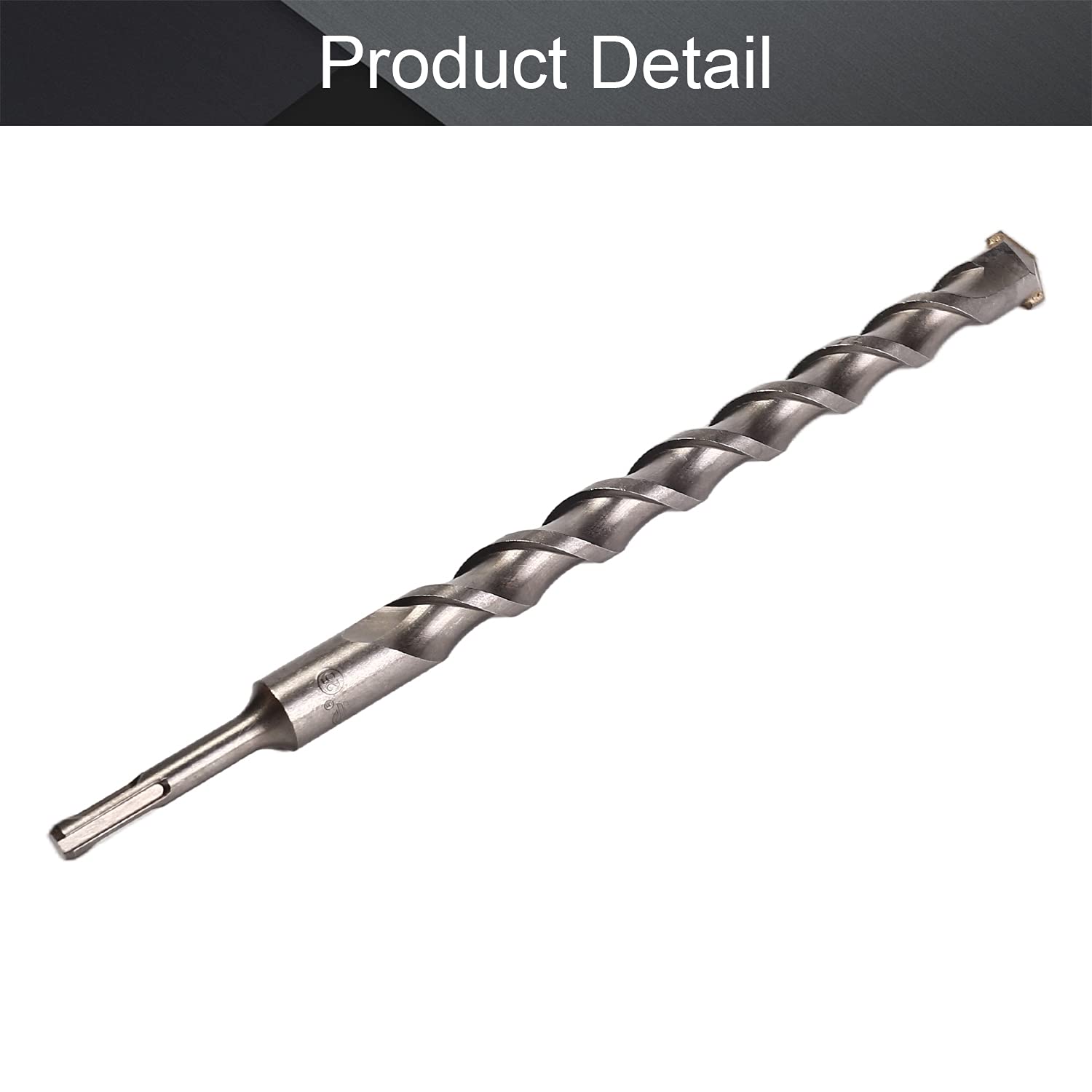 Utoolmart Masonry Drill Bit 25mm x 350mm Carbide Tipped Rotary Hammer Bit 9mm Round Shank for SDS Impact Drill 1Pcs