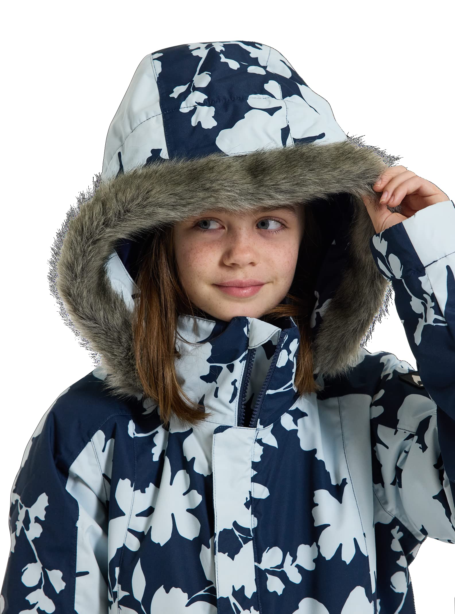 Burton Girls' Standard Bennett Jacket, Ballad Blue Camellia, X-Large