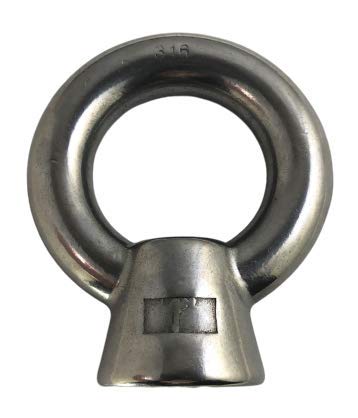US STAINLESS Stainless Steel 316 Lifting Eye Nut 1" UNC Marine Grade Pitch of 8