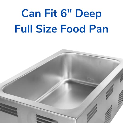 Chef’s Supreme 22x14 Commercial Full-Size Portable Steam Table Food Warmer – Electric 120V, Stainless Steel Housing, NSF Approved