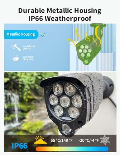 LONNKY LED IR Illuminator Wide Angle 8-LEDs 90 Degree 100Ft IR Infrared Flood Light for CCTV Security Cameras, IP Camera, Bullet Camera, Dome Camera, Suitable for Outdoor and Indoor Use