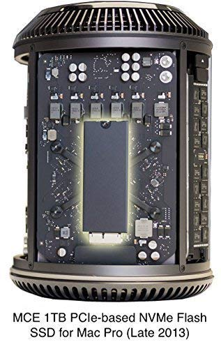 MCE Technologies 1TB SSD for Mac Pro (Late 2013): PCIe-Based 4 Lane (x4) NVMe SSD Flash Storage Upgrade - Requires macOS 10.13.x (High Sierra) or Later