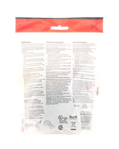 3M Scotchlok Electrical IDC (Insulation Displacement Connector) 314-BOX, Pigtail, Self-Stripping, Moisture-Resistant, Blue, 22-14 AWG (solid/stranded), Pack of 50