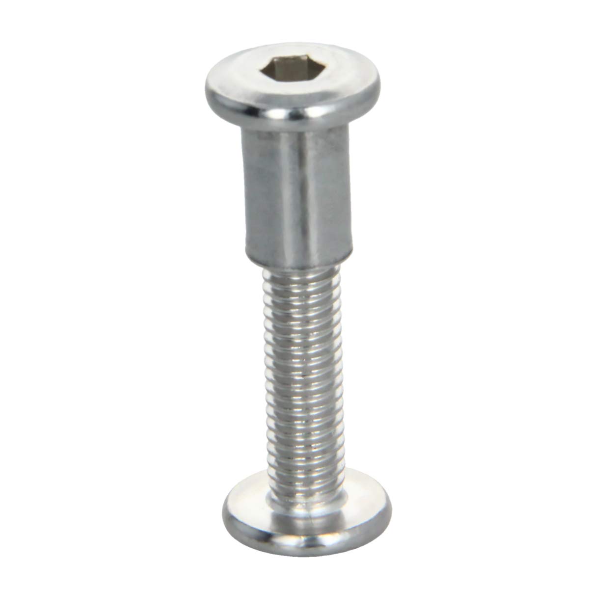 MroMax M6 Binding Screws, M6 x 25mm Stainless Steel Binding Screws and Rivet Socket Cap Connecting for Binding Baby Bed Furniture, DIY Leather, Scrapbook and Photo Albums 5Pcs