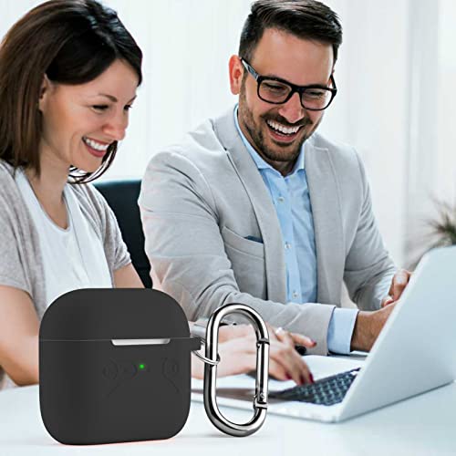 ORIbox Silicone Case for AirPods Pro, Cover Silicone Protective Case Skin for Apple Airpods Pro (Front LED Visible) ,Black