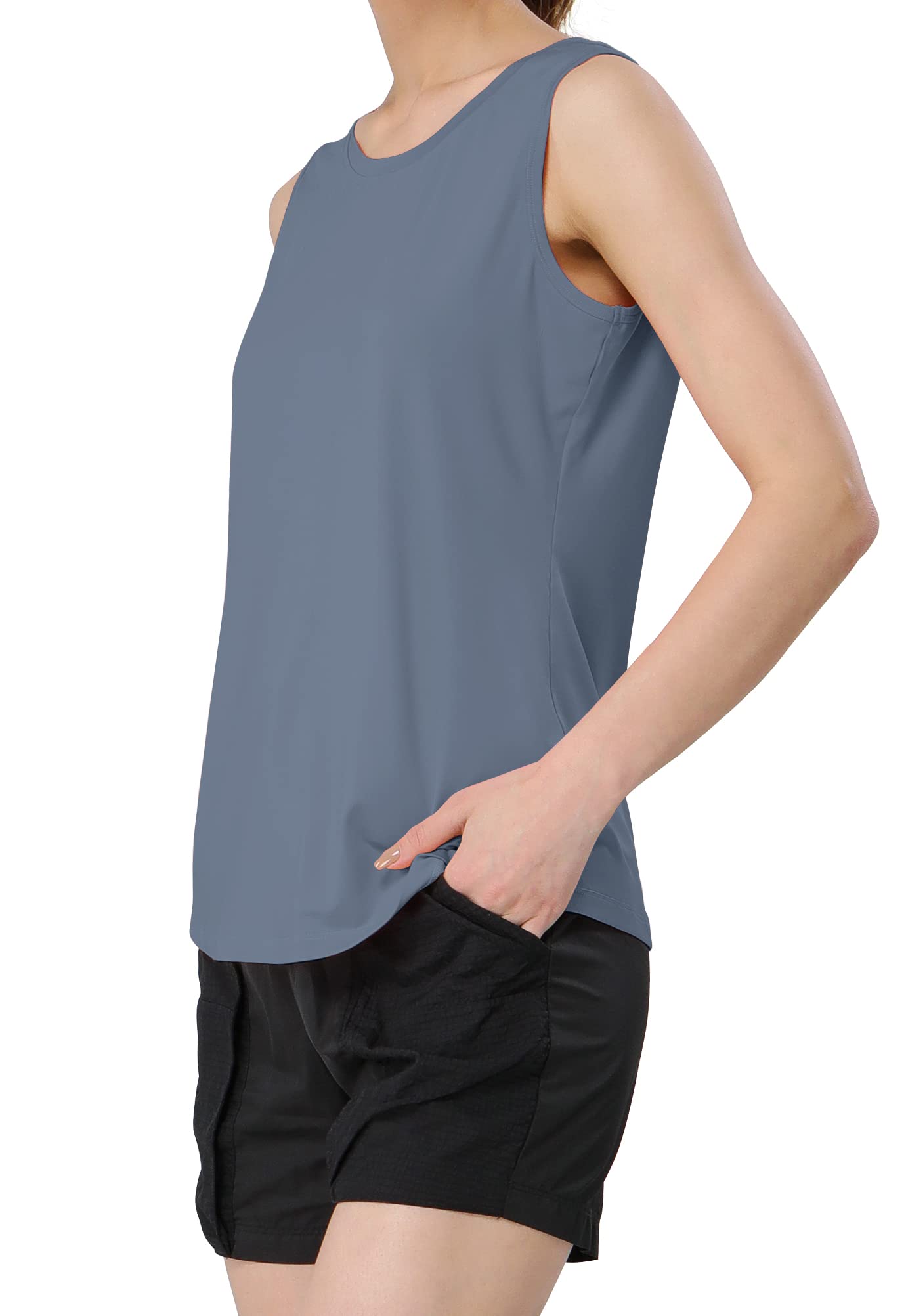 3 Pack Women's Sleeeveless Workout Shirts Dry Fit Exercise Running Work Out Tank Tops Active Gym Tops Muscle Tank X-Large