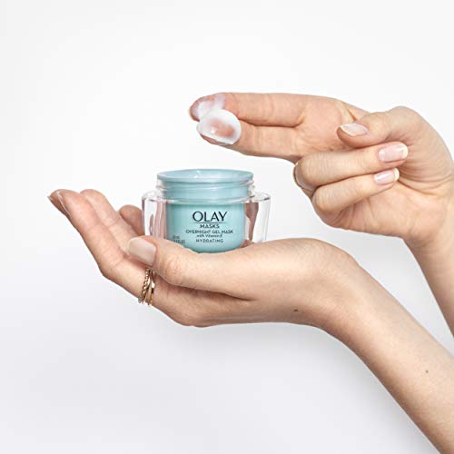 Face Mask Gel by Olay Masks, Overnight Facial Moisturizer with Vitamin E and Hyaluronic Acid for Hydrating Skin, 1.7 Fl Ounce